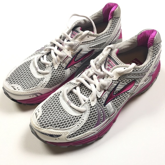 Brooks | Shoes | Brooks Gts Gray Pink Running Sneakers Shoes C97 | Poshmark